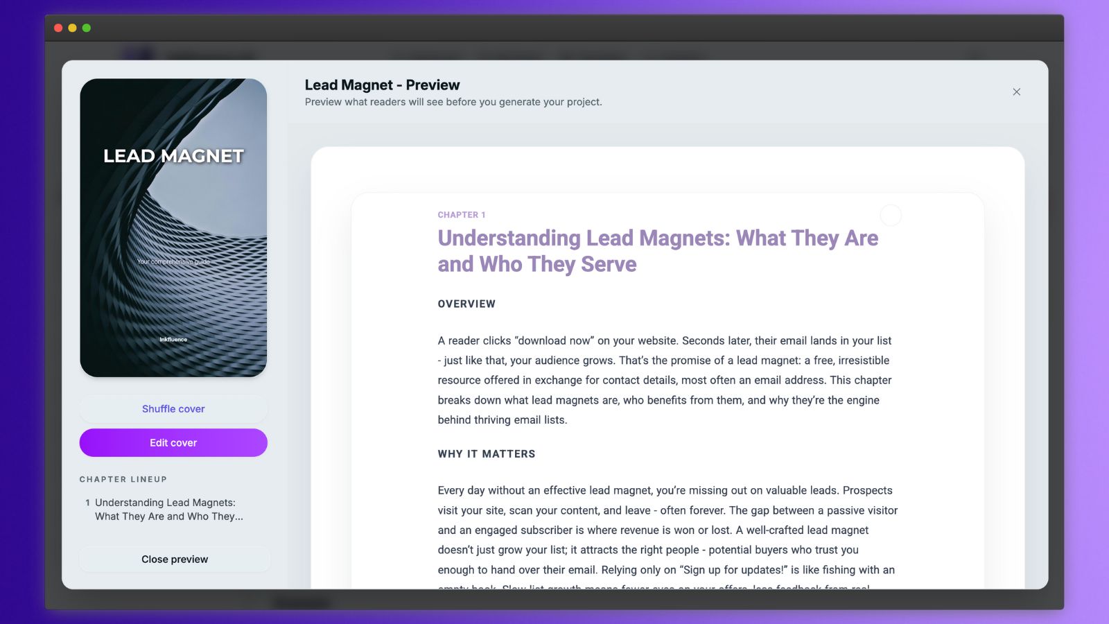 Lead Magnet Creator: High-Converting PDF Opt-Ins | Inkfluence AI
